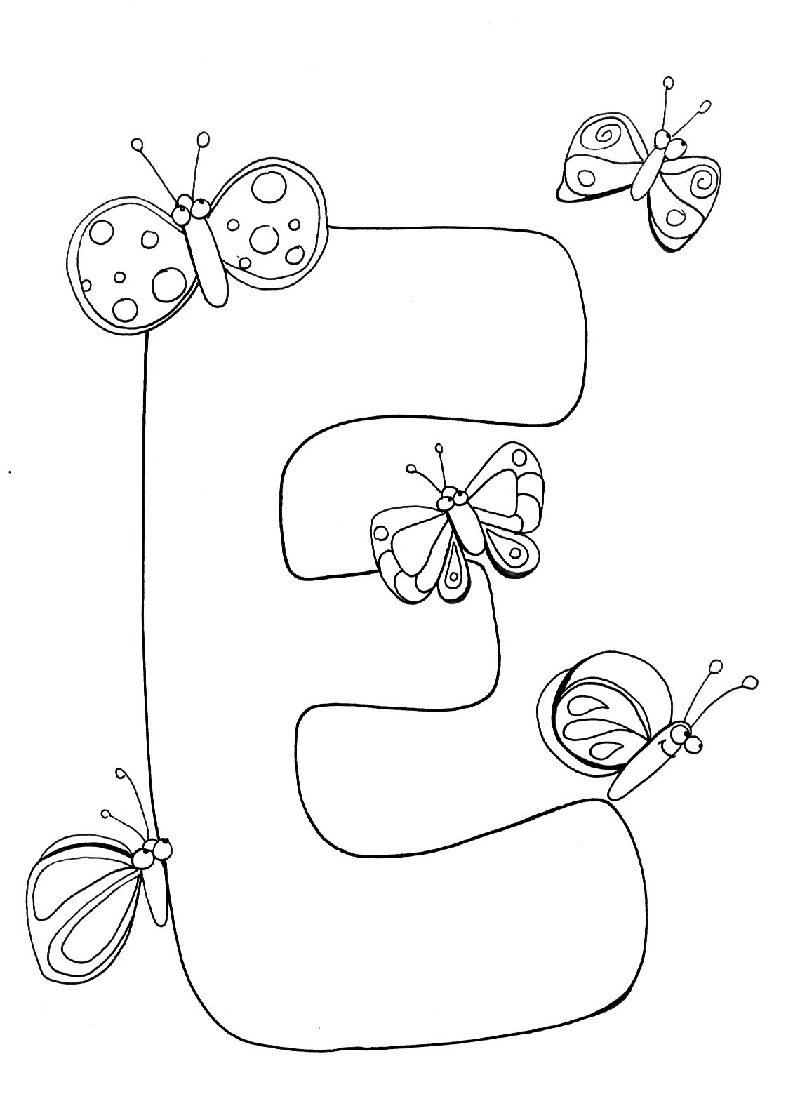 Letter E Coloring Page Letter E Coloring Page